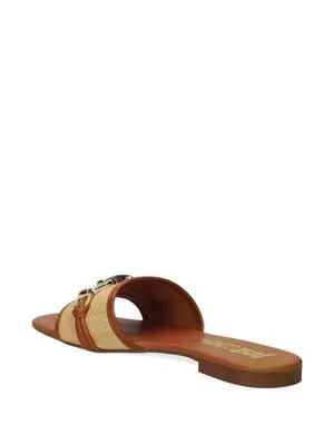 Just Cavalli Chain-embellished Woven Sandals