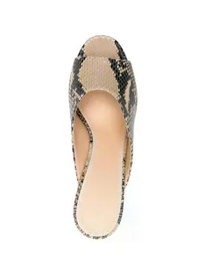 Magda Butrym Snakeskin Studded Platform Sandals
