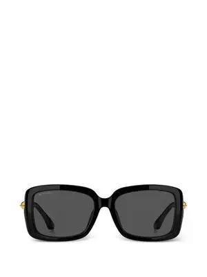 Etro Logo-detail Rectangle Sunglasses - Black