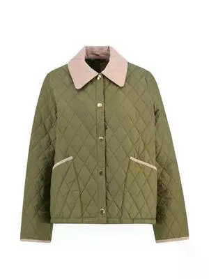 Barbour Liddesdale Diamond-quilted Jacket With Corduroy Collar