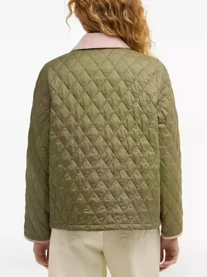 Barbour Liddesdale Diamond-quilted Jacket With Corduroy Collar