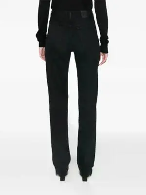 Saint Laurent Logo Patch Straight Jeans