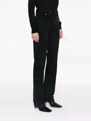 Saint Laurent Logo Patch Straight Jeans