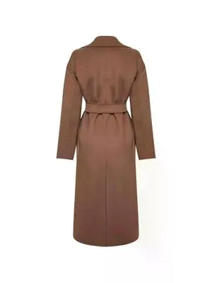 Max Mara Wide-lapel Belted Broadcloth Coat
