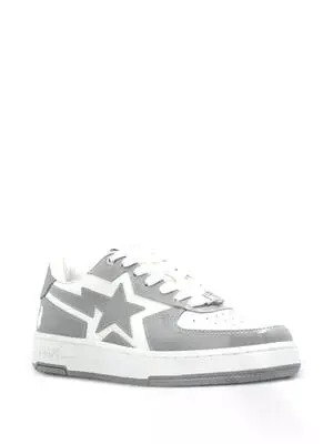 A BATHING APE Star Appliqué Leather Sneakers