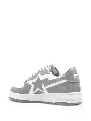A BATHING APE Star Appliqué Leather Sneakers