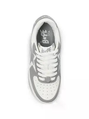 A BATHING APE Star Appliqué Leather Sneakers
