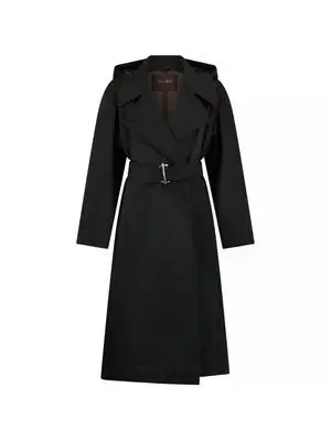 MOORER Belted Hooded Coat