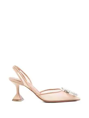 Amina Muaddi Begun Embellished Pumps - Neutrals