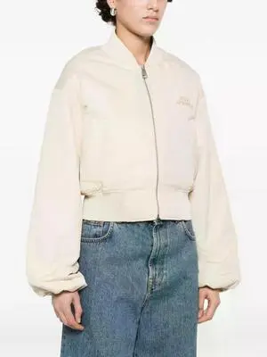 Axel Arigato Lola Zipped Bomber Jacket - Neutrals