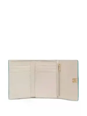 Furla Small Iride Grained-leather Compact Wallet - Blue