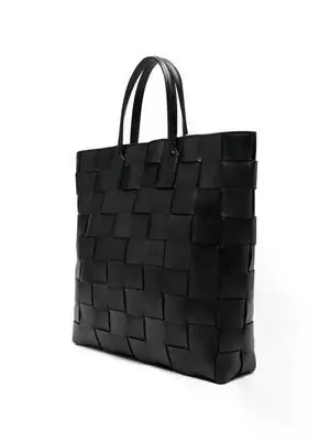 Dragon Diffusion Medium Pino Woven Top-handle Tote Bag - Black