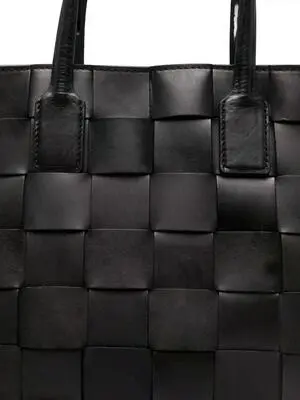 Dragon Diffusion Medium Pino Woven Top-handle Tote Bag - Black