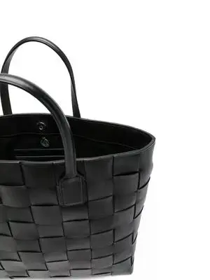 Dragon Diffusion Medium Pino Woven Top-handle Tote Bag - Black