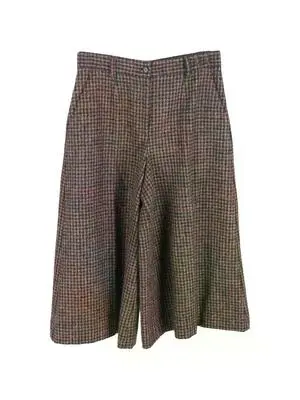 Dolce & Gabbana Houndstooth Wide Leg Shorts