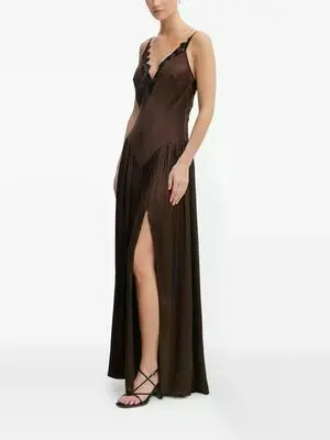 Bardot Aderia V-neck Maxi Dress - Brown