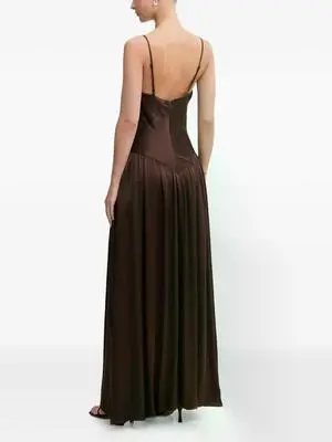 Bardot Aderia V-neck Maxi Dress - Brown