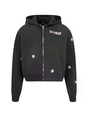 NAHMIAS Floral Gromes Zip-up Hoodie - Black