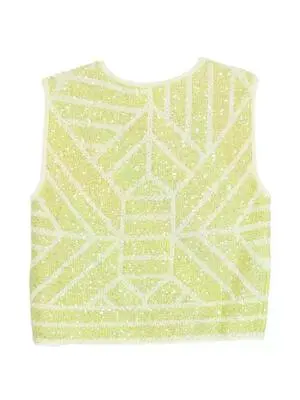 CIRCUS HOTEL Sequin Embellished Top
