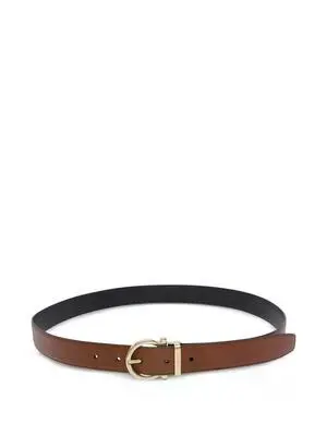 FERRAGAMO Gancini Reversible Belt - Brown