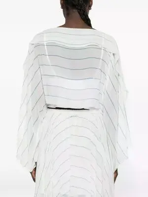 Bondi Born Striped Ruffled Top