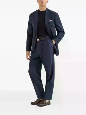 Brunello Cucinelli Virgin Wool Chevron Trousers