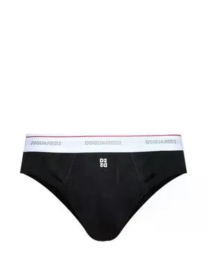 Dsquared2 Logo Waistband Briefs - Black