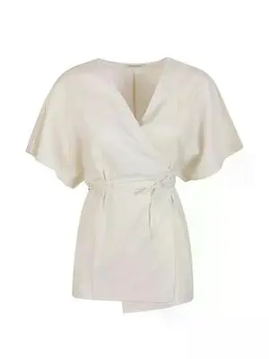 HINNOMINATE Wrap Belted Blouse