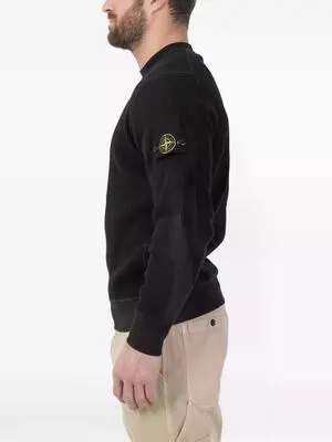 Stone Island Compass Badge Waffle Knit Sweater