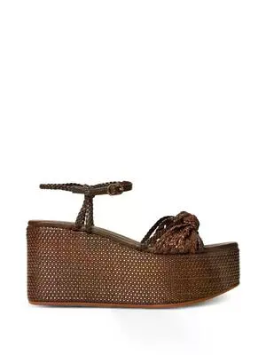 TWINSET Knot-detail Wedge Sandals