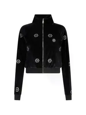 Philipp Plein Embellished Zip-up Sweatshirt
