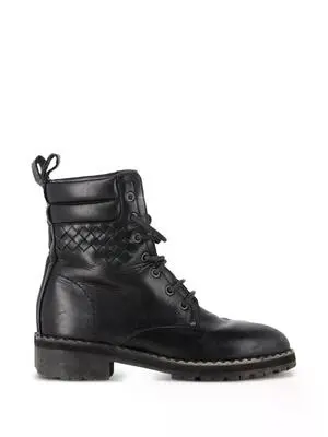 Bottega Veneta Eldfell Leather Combat Boots