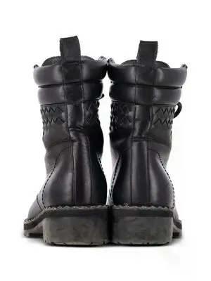 Bottega Veneta Eldfell Leather Combat Boots