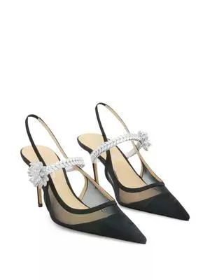Mach & Mach Flower-embellished Slingback Pumps