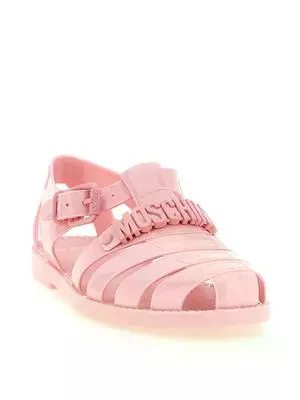 Moschino Logo Appliqué Sandals