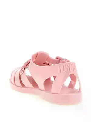 Moschino Logo Appliqué Sandals