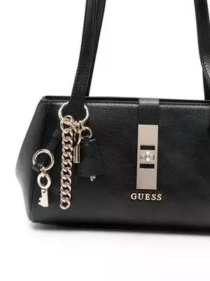 Guess Charm-detail Shoulder Bag - Black