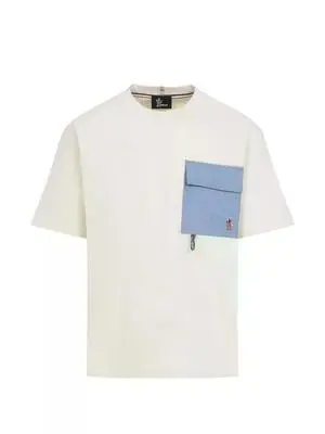 Moncler Blend T-shirt With Denim Pocket