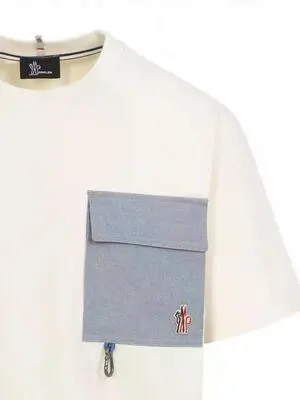 Moncler Blend T-shirt With Denim Pocket