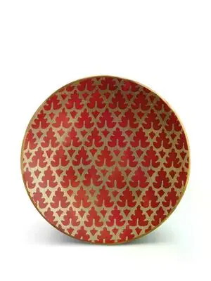 L'Objet Fortuny Gold-accented Plate - Red
