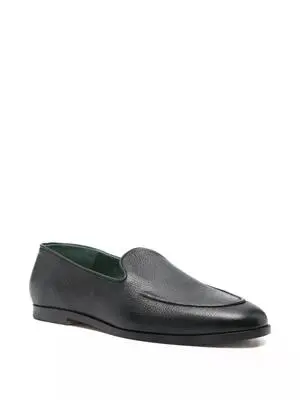 VINNY'S Marcel Grained-leather Loafers