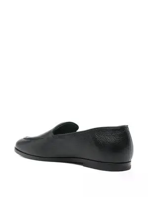 VINNY'S Marcel Grained-leather Loafers
