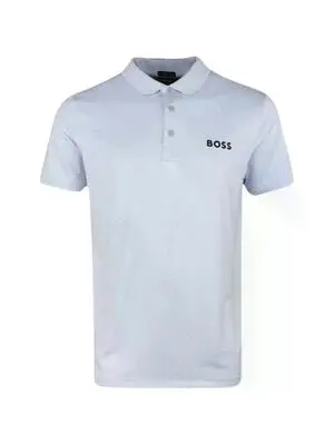 BOSS Logo-detail Patterned Polo Shirt