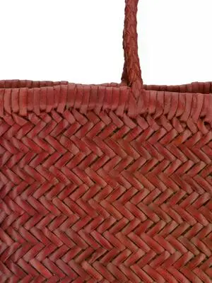 Dragon Diffusion Mini Flat Gora Handwoven Tote Bag - Red