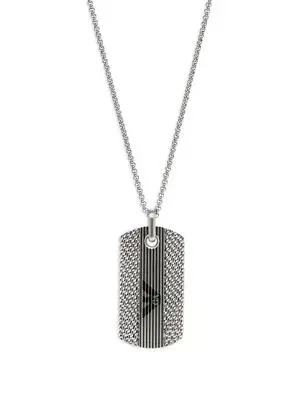 Emporio Armani Mesh Pendant Necklace - Silver