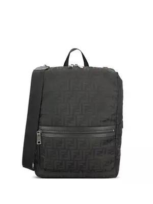 Fendi Lui Monogram-pattern Backpack - Black