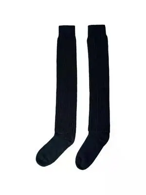 Moncler Ribbed Knit Knee-high Socks - Blue