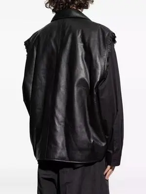 Balenciaga Frayed-edge Leather Vest