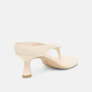 DOLCEVITA Doreen Leather Thong Heels - Bone Leather