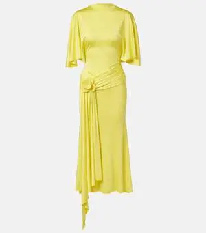 David Koma Floral-appliqué Jersey Cocktail Dress
